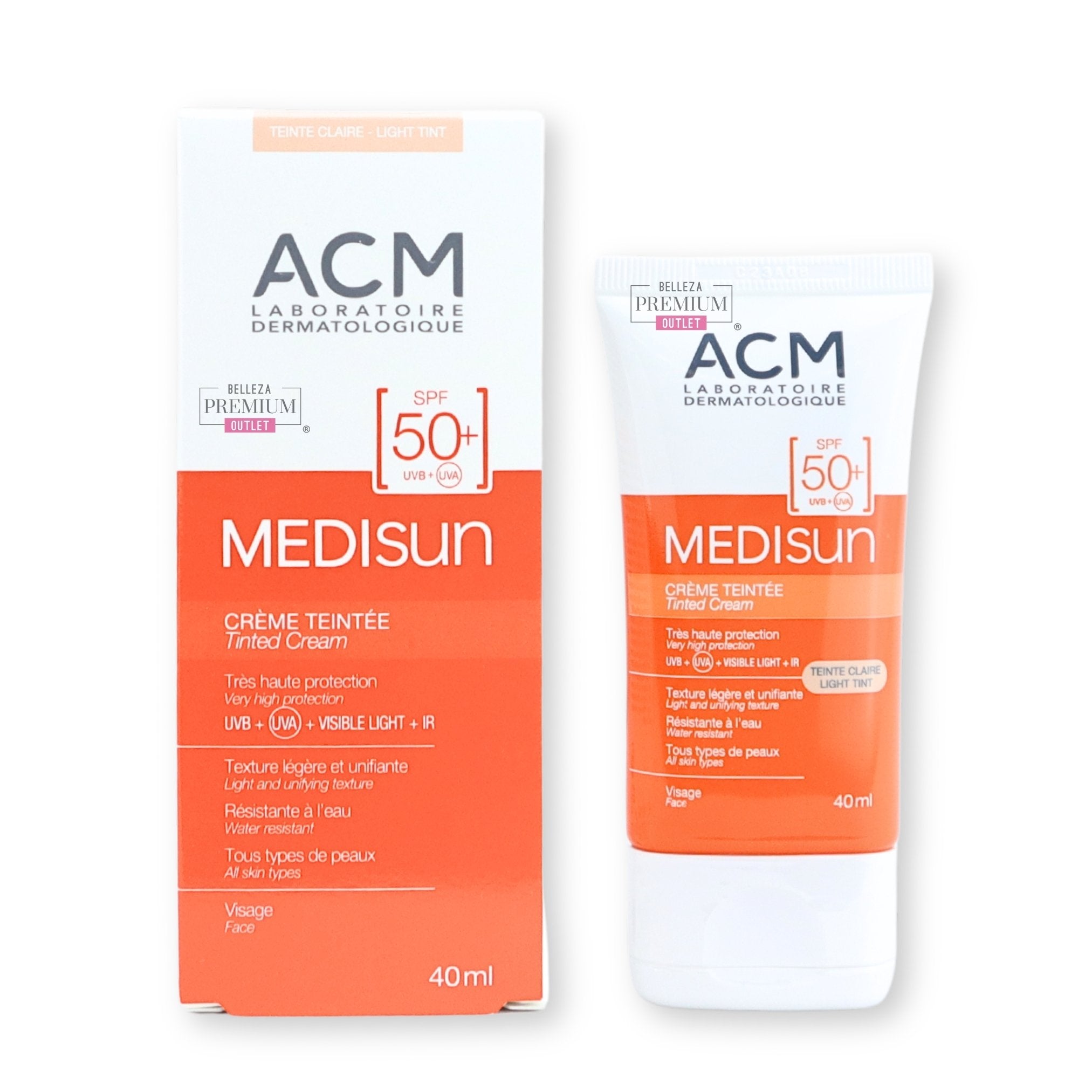 ACM Medisun Tinted Cream SPF 50+ Light Tint 40ml: Lleva un fabuloso to ...